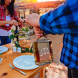 Personalized Whiskey Decanter, Custom Engraved Liquor Decanter - 23 Oz