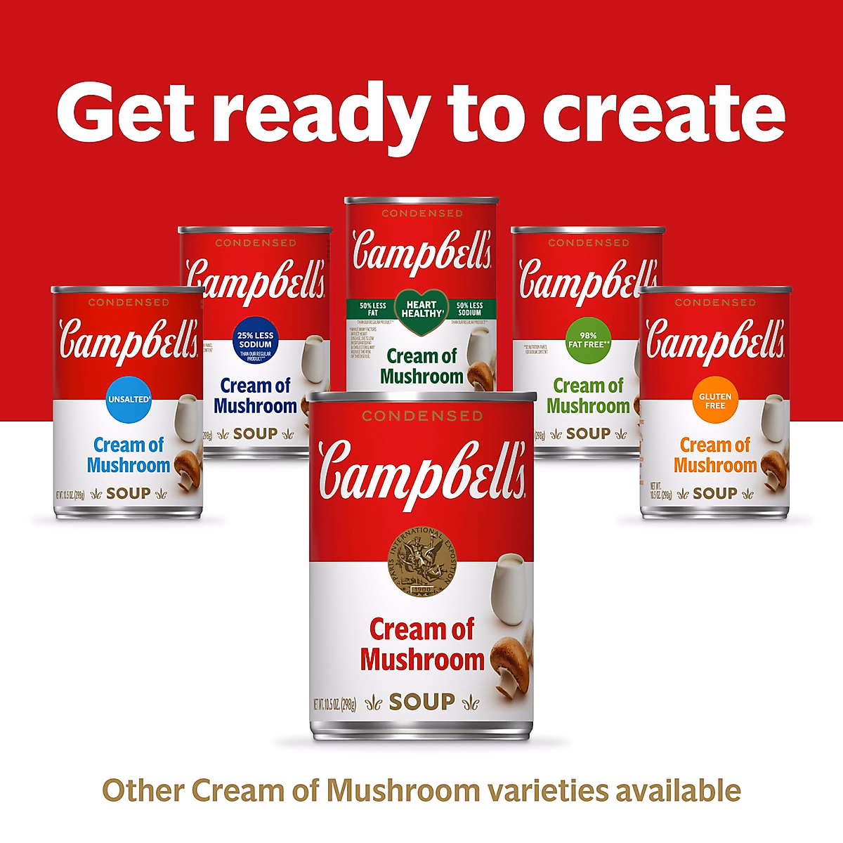 Campbell's Condensed Cream of Mushroom Soup, 10.5 Ounce Cans (Pack of 8)