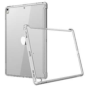 i-Blason Case for iPad Pro 10.5" (2017 Release) and iPad Air 3 10.5" 2019 (3rd Generation), Compatible with Official Smart Cover and Smart Keyboard Clear Hybrid Cover Updated Version (Clear)