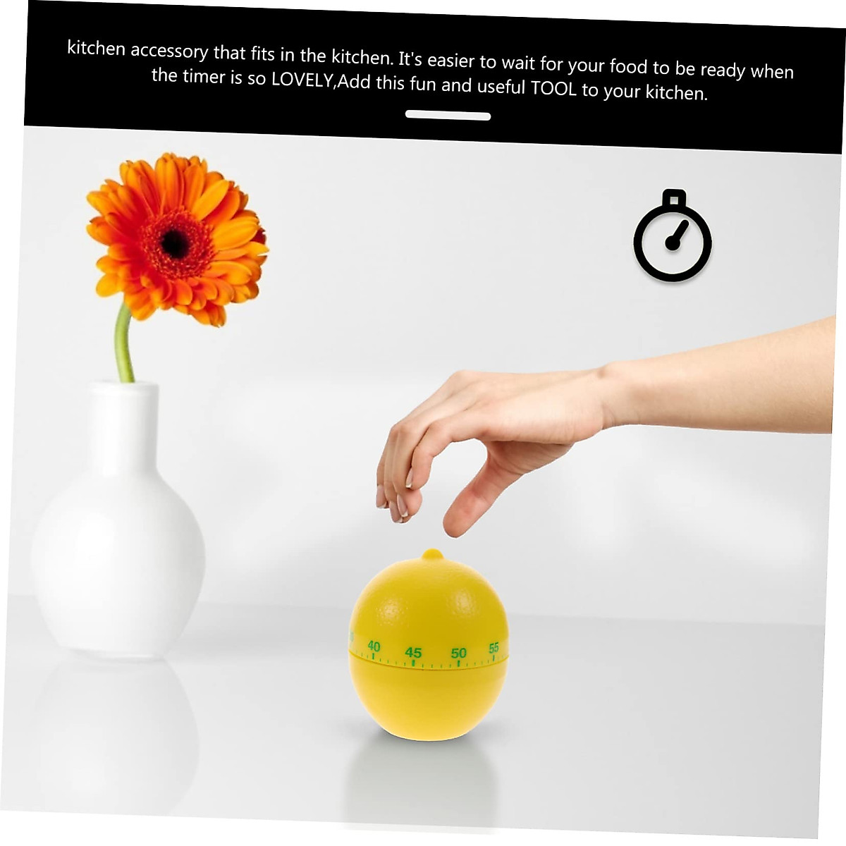 Yardenfun Timer Kitchen Countdown Clock Baking Reminder Kitchen Reminder Alarm Counters 60 Minutes Loud Alarm E Tool Kids Tools Kitchen Time Reminder Mechanical Plastic to Rotate Equipment