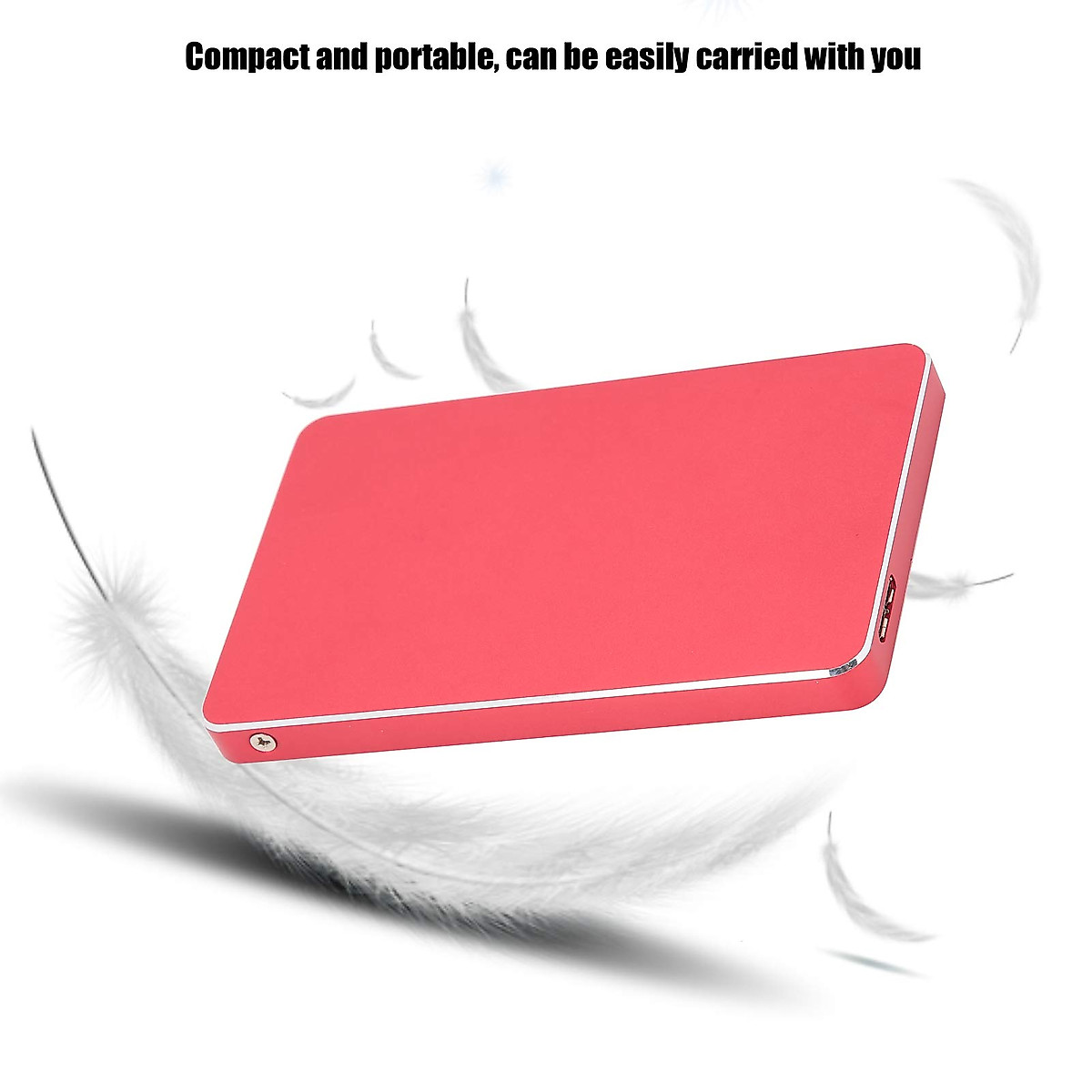 Portable Mobile SSD, USB 3.0 External Solid State Drive, No Noise Fast Hard Drive, Red Solid State Hard Disk for 98SE/ME/2000/XP/Vista/WIN7/WIN8(250GB)
