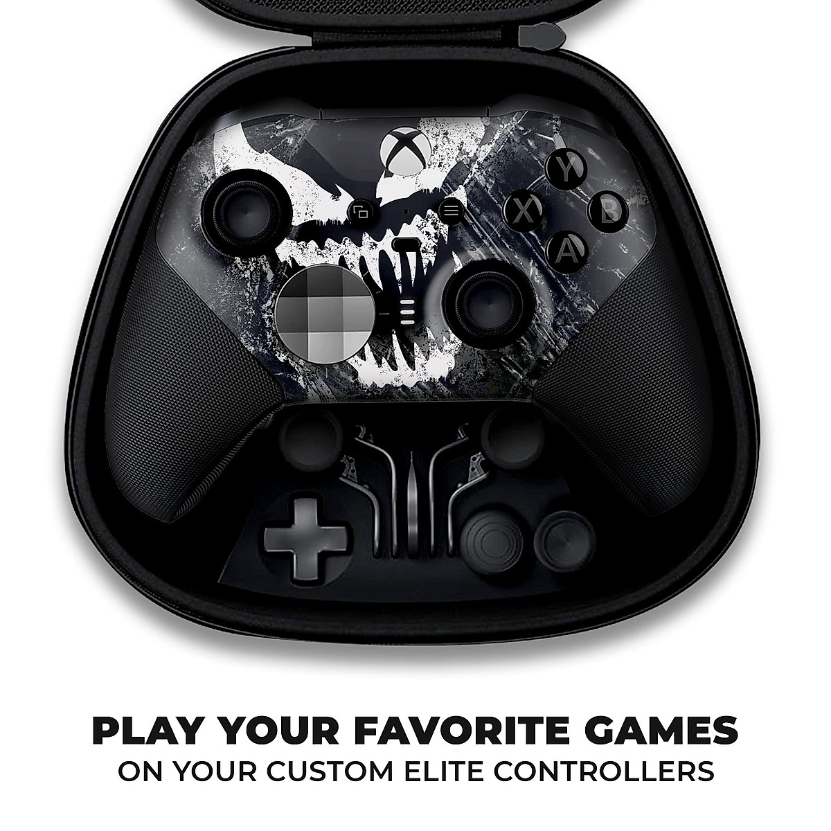 DreamController Vennom X-box Elite Controller Series 2 Limited Edition Custom Elite Series 2 Controller for X-box One/Series X/S. Made with Advanced Hydro-Dip Paint Technology (Not Just a Skin)