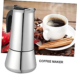 HOLIDYOYO 1pc Stainless Steel Pot Induction Pot Stove Top Teapots Tea Stovetop Italian Coffee Espresso Tamp Stovetop Tea Kettle Stovetop Pot Stovetop Coffee Pot Coffee Maker
