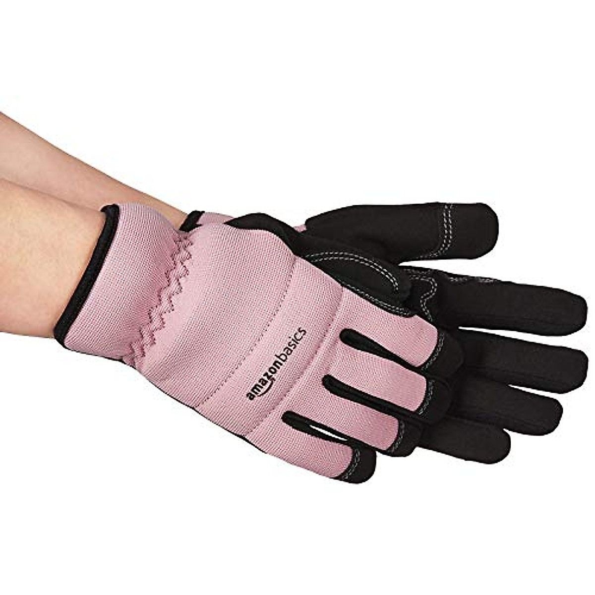 Amazon Basics Women's Work or Garden Gloves - Small, Pink