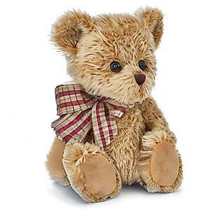 Bearington Collection Baby Shaggy The Brown Teddy Bear Plush, 11 Inch Bear Stuffed Animal
