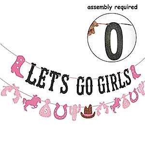 Let's Go Girls Banner for Western Cowgirl Bachelorette Party Birthday Party Last Rodeo Bachelorette Party Decorations