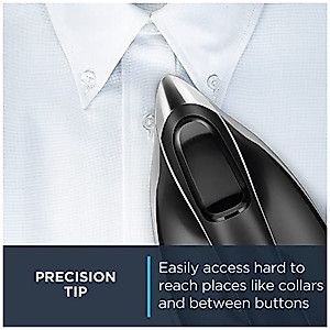 Rowenta Compact Stainless Steel Soleplate Professional Steam Station for Clothes, 57 Ounce Removable Tank, Lightweight, Compact 1500 Watts Iron, Fabric Steamer, Garment Steamer Black and Blue, VR8324.