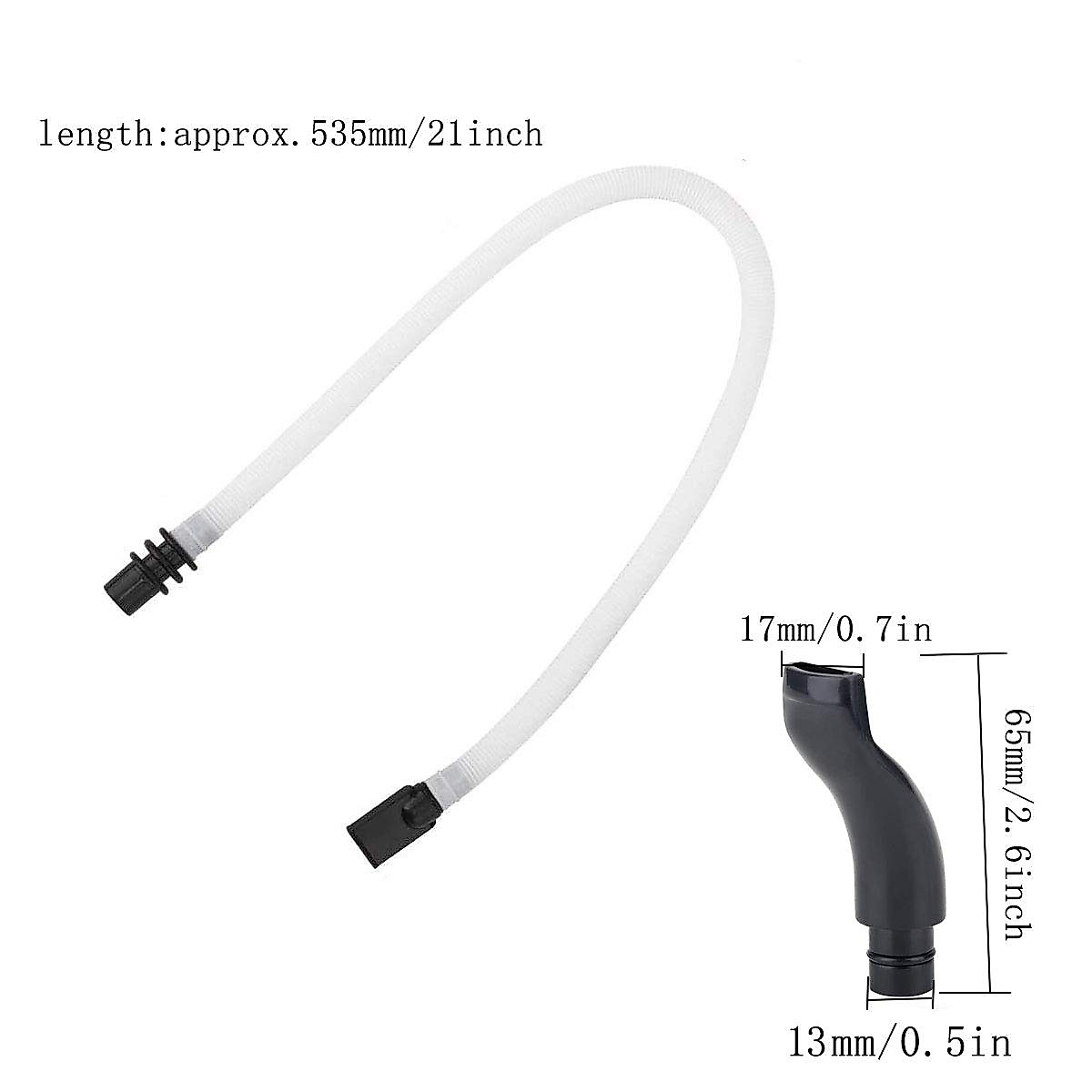 Jiayouy 2 Sets Melodica Mouthpieces Tube Set 21"/ 53cm Long Flexible Plastic Melodica Pianica Tube Mouthpiece Replacement Parts Instrument Accessory