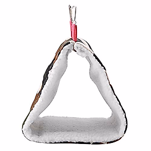 HEEPDD Bird Hammock, Warm Soft Parrot Nest Hanging Hut Tent for Parakeet Cockatiel Lovebird Budgie Finch Canary Cockatoo African Grey Amazon Macaw (#5) Nests