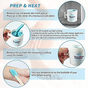 Brazilian & Bikini Wax Kit - Hard Wax for Easy Hair Removal, Suitable for Sensitive Skin, Microwave-Ready