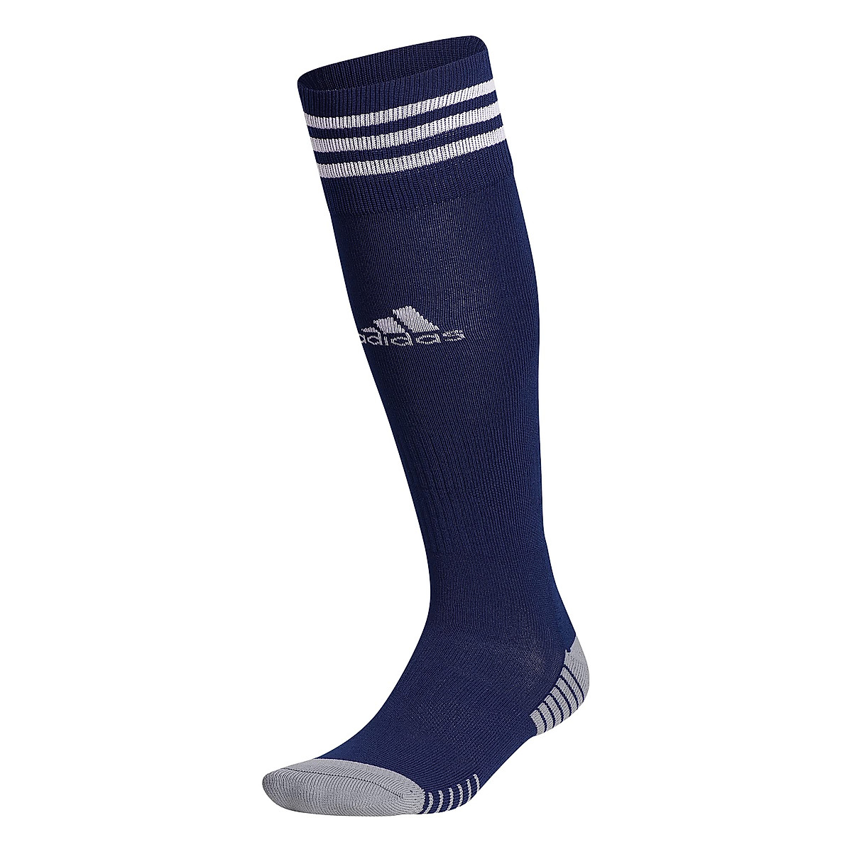 adidas Copa Zone Cushion 4 Soccer Socks (1-Pair) for Men, Women, Boys and Girls, Team Navy Blue/White, Medium