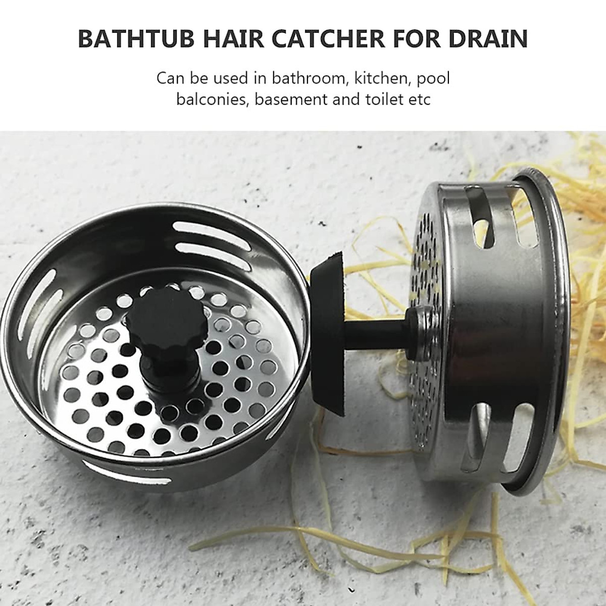 4pcs Kitchen Sink Strainer Shower Drain Hair Trap Kitchen Floor Drainer Drain Strainer Shower Drain Hair Catcher Outdoor Drain Cover Bathtub Hair Catcher for Drain