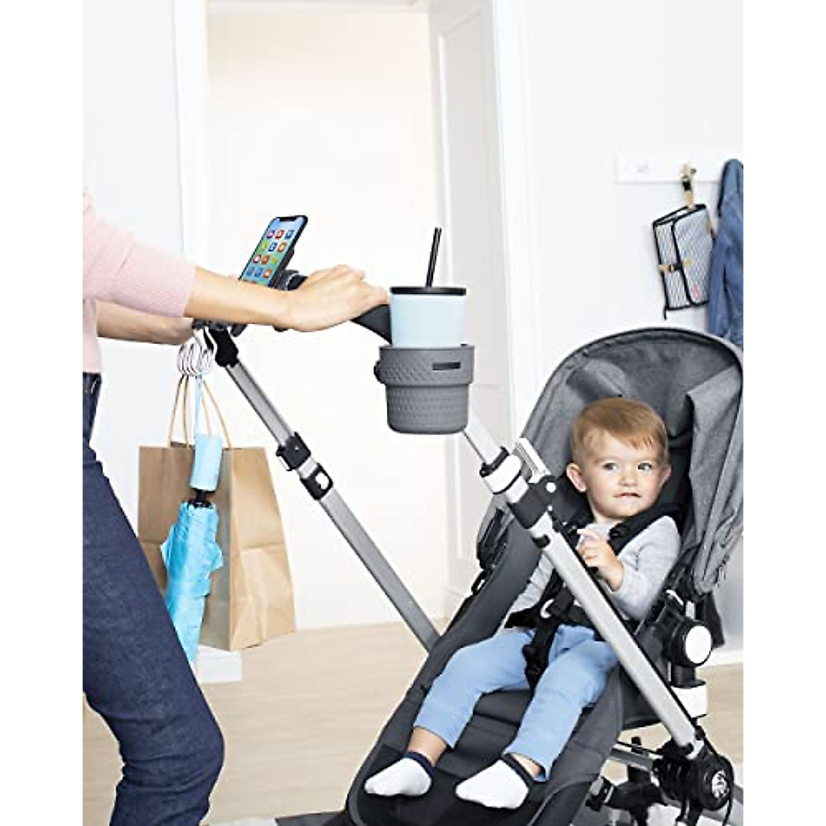 Skip Hop Universal Stroller Hook, Stroll & Connect, Grey (Discontinued by Manufacturer)