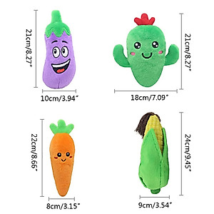 jojobasec Vegetable Plush Shape Puppy Pet for Play Chew Home Puppy Dog Owner for Puppy Breed Reducing Boredom P, carrot