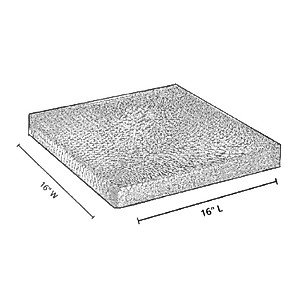 ih casa décor Polyester Tufted Chairpad (18 X 18) (Taupe) -Set of 2 Chair-Pads, 4 Pound