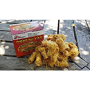BBQ Dragon Egg Fire Starter-32 Pack Fire Starters for Fireplace-Ultra Fast, Long Lasting Charcoal Starter-Waterproof, Natural Fire Starters for Wood Stove, Campfire, Fire Pit, Charcoal Grill, Fatwood