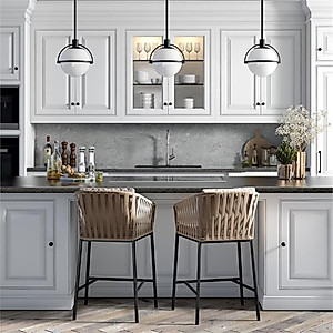 Cieonna Globe & Stem Floor Lamp with Glass Shade in Brass/White