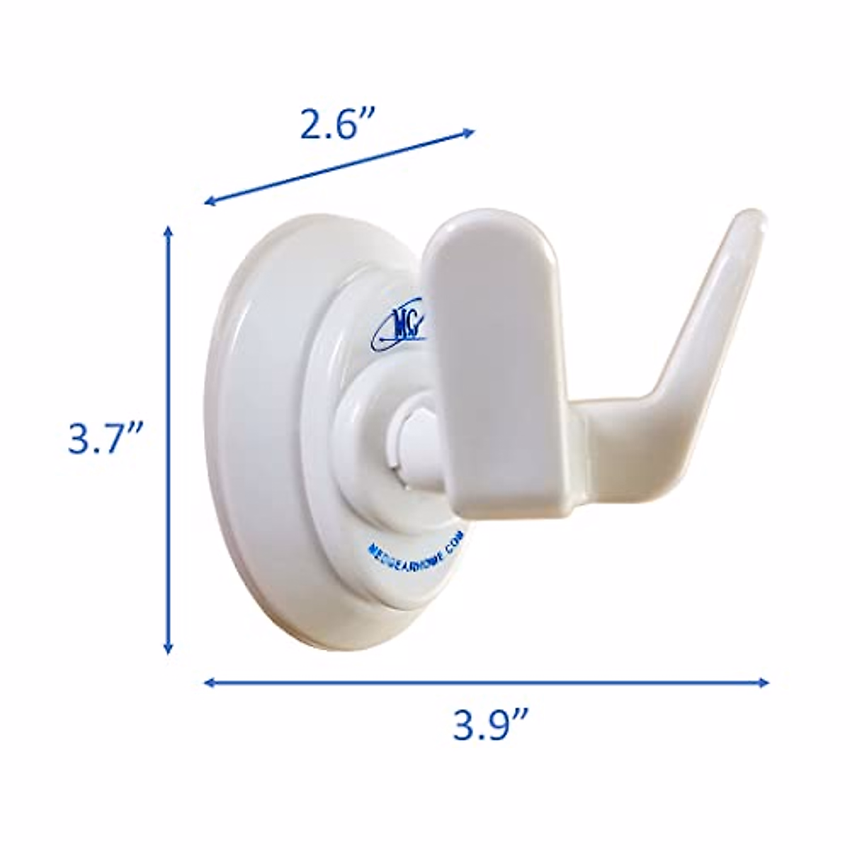 MedGear A-0295B Multi-Purpose Suction Cup Double Hook Hanger for Hard, Flat Non-Textured Surfaces
