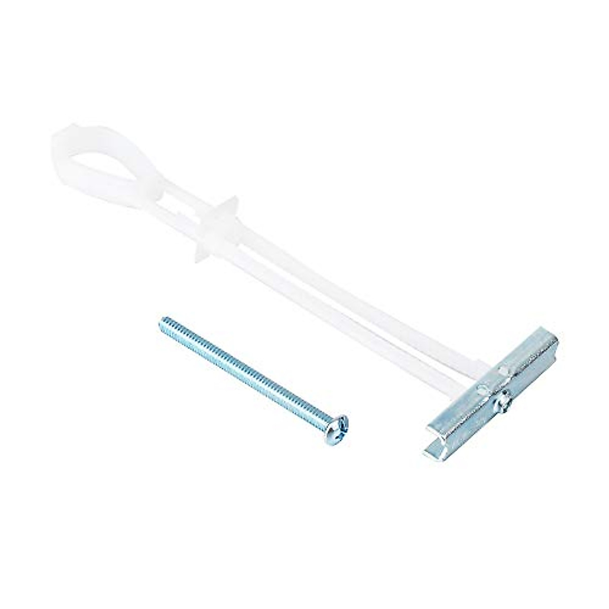 HOME MASTER HARDWARE Toggle Anchors 50 Pack, Zinc-Plated Steel Channel, 1/4 in Drywall Anchor with Bolt, 3/8" to 2-1/2" Grip Range, for 1/4"-20 UNC Fastener Size