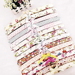 Cabilock Satin Padded Clothes Hangers 10pcs Clothes Hangers Non-Slip Suit Hangers Wood Coat Hanger for Laundry, Jacket, Pant, Sweaters, Shirts, Dress Clothes Hangers Hook Wood Cloth Hangers