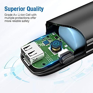 Aibocn Power Bank 6700mAh Lipstick-Sized Portable Charger, Fast Charging External Battery Pack for iPhone Samsung Galaxy and More