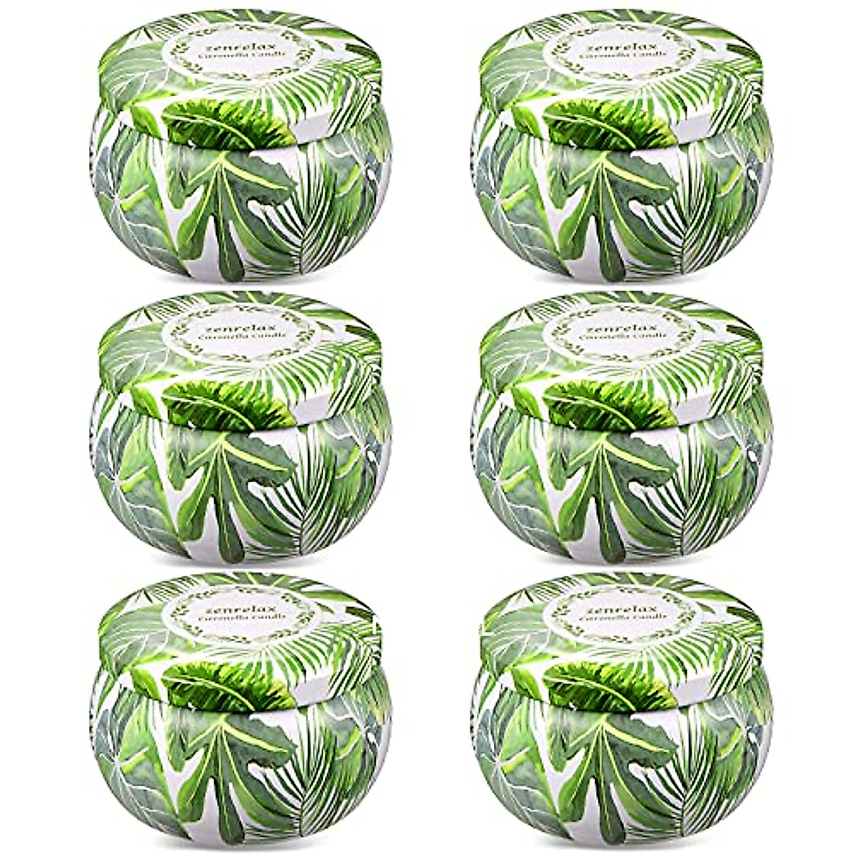 Citronella Candles Outdoor Indoor 6 Pack 26oz Scented Candles with Pure Citronella Essential Oil and Natural Soy Wax Long Lasting Burning for Home Gardon Patio Balcony