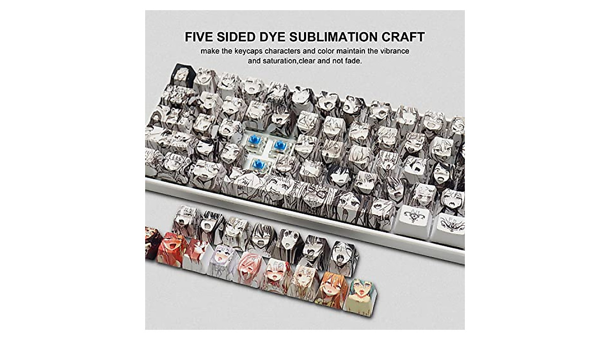 PBT Anime Keycaps 108-Key Set for Mechanical Keyboards | GMKWTL