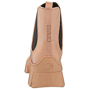 GUESS Women's HESTIA Combat Boot, Nude, 7.5