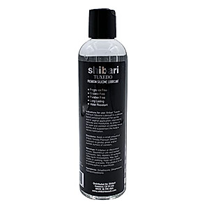 Shibari Tuxedo Silicone Lubricant, Premium Thick Lube for Women, Men, Couples, for Vaginal, Solo or Anal Play, Compatible with Natural Rubber Latex, Polyurethane, and Polyisoprene Condoms, 8 fl oz