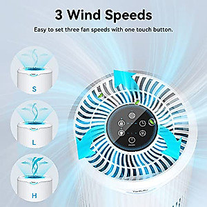 Air Purifiers for Home Large Room Up to 1345 Ft², Tailulu H13 True HEPA Air Cleaner Purify Smoke Dust Pollen Pet Hair Allergies for Bedroom Living Room Kitchen Office, Air Filter with Sleep Mode