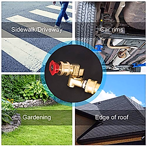 LOVHO Pressure Washer Accessories Kit, 5 Power Washer Spray Nozzle Tips, Quick Connecting Pivoting Coupler, 1/4” 4500 PSI 6-Pack