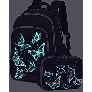 CAMTOP Backpack for Kids Girls School Backpack with Lunch Box Preschool Kindergarten BookBag Set (Y0058-2 Galaxy)