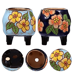 6pcs Hand Plant Planting Base Indoor Random Bonsai Decoration Home Decorative Pots Office Decor Gardening Pot Small Vase Flower Painted for Cactus Containers
