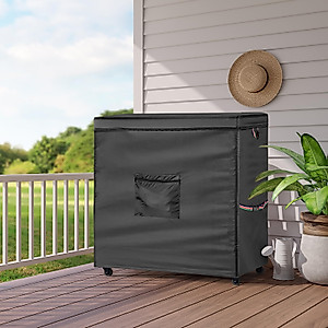 Fentiff Deep Freezer Cover, Waterproof Dustproof Chest Freezer Cover, Freezer Covers for Outside 7.0 Cubic Feet Chest Freezer All Season Protection, Top with Zipper to Open(40"L X 25"W X 35"H)