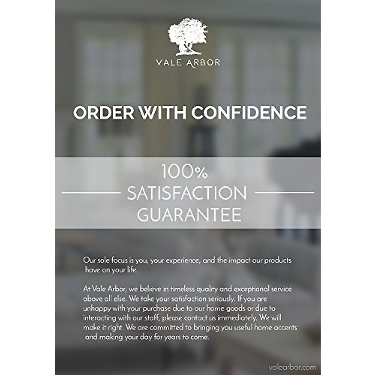 Vale Arbor Black Acrylic Serving Tray for Vanity, Bathroom, Ottoman, Organizer and Decor with Handles (Rectangle, Large)