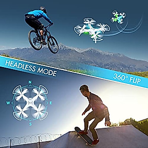 Drones with Camera for Adults/Kids/Beginners - 1080P 120° Wide-Angle Drone with Camera, Drones for Kids with Remote/APP/Voice, Drone for Beginners with 1 Key Fly/Land, Drones for Adults with 360°Flip 2 Batteries Long Flight, Boys/Girls Gift Ideas