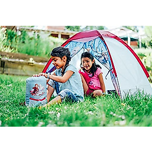 Exxel Outdoors Disney Frozen 2 Kids Camp Set - Tent, Backpack, Sleeping Bag and Flashlight - 4 Piece Indoor/Outdoor Frozen 2 Kids Set,Multi