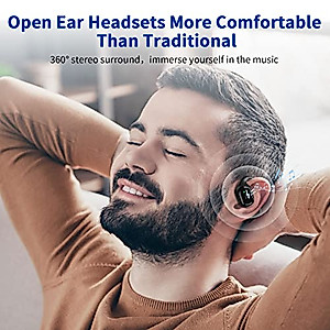COOYA Open Ear Wireless Earbuds for Samsung Galaxy S23 Ultra S22 A53 Bluetooth 5.3 Headphones Dual 16mm Dynamic Drivers 32H Playtime IPX5 Waterproof Sport Headsets for iPhone 14 Pro Max 13 Pixel 7 6a