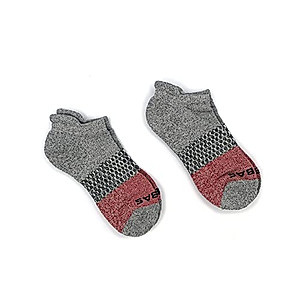2 Pack Bombas Women's Originals Ankle Socks - Grey and Hot Pink / Medium