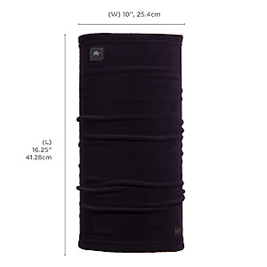 Turtle Fur Micro Fur Stretch Turtle Tube Long Neckwarmer, Black