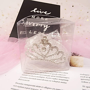 Honbay Princess Tiara Comb, Flower Girls Crystal Rhinestone Crown Hair Comb Hair Accessories