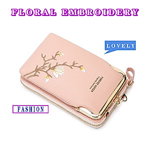 GuaziV Cell Phone Purse Small Crossbody Bags for Women Mini Messenger Shoulder Handbag Wallet with Credit Card Slots