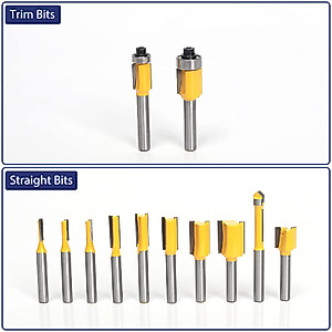 MNA Router Bit Set 25 Pieces 1/4 Inch, European Edition Router Bits Kit, Traditional Woodworking Tools, Aluminium Case