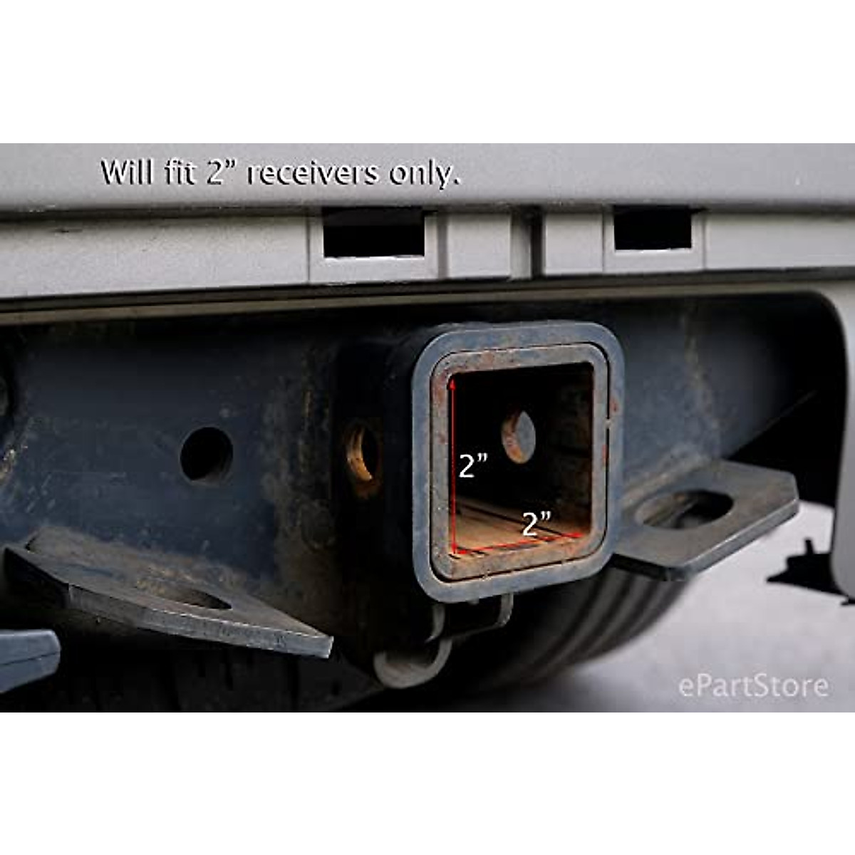 eVerHitch 2 Inch Trailer Hitch Cover Plug with Metal American Black Flag Fit for Any 2" Hitch Receivers