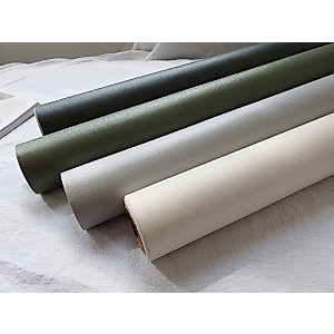 Self Adhesive Vinyl Decorative Leather Shelf Liner Contact Paper for Cabinets Dresser Drawer Furniture Walls Crafts (Beige, 15.7X117 Inches)