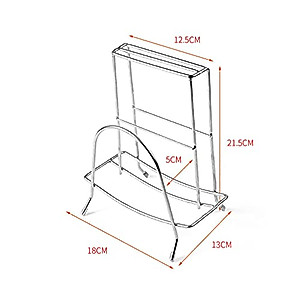 Housoutil Stainless Steel Kitchenware Storage Organizer Racks Multi Layer Function Cutting Board Holder Pot Lid Chopping Board Rack Stand Silver