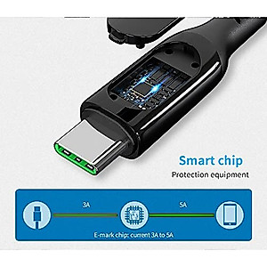 BoxWave Cable Compatible with Wacom Cintiq Pro 32 (DTH-3220) - PowerDisplay PD Cable (6ft) - USB-C to USB-C (100W), LED Display 6 Foot PD Braided Nylon Cable - Jet Black