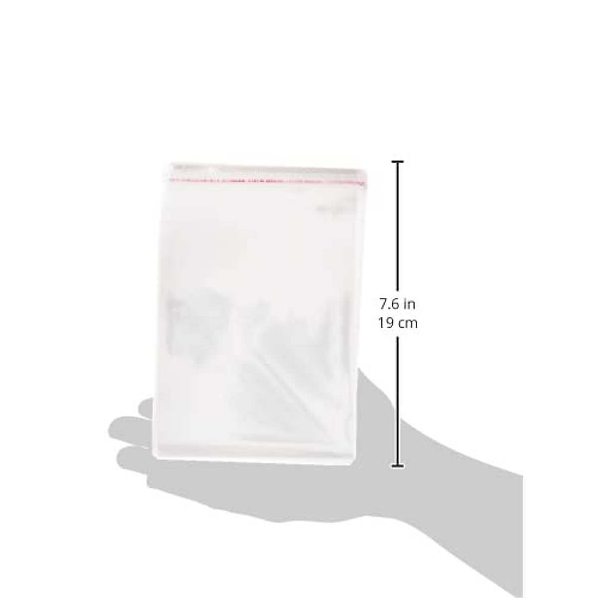 Patty Both 100 Pcs 4 5/8 X 5 3/4 Clear A2+ Card Resealable Cello / Cellophane Bags (Fit One A2 Size Card w/ Envelope)
