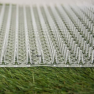 16 Pack Cat Deterrent Outdoor Scat Mat 16 x 13 Inch Cat Counter Deterrent Mat Plastic Spikes for Cats Dogs Training Mat for Indoor Outdoor Supplies, 18.3 Square Feet