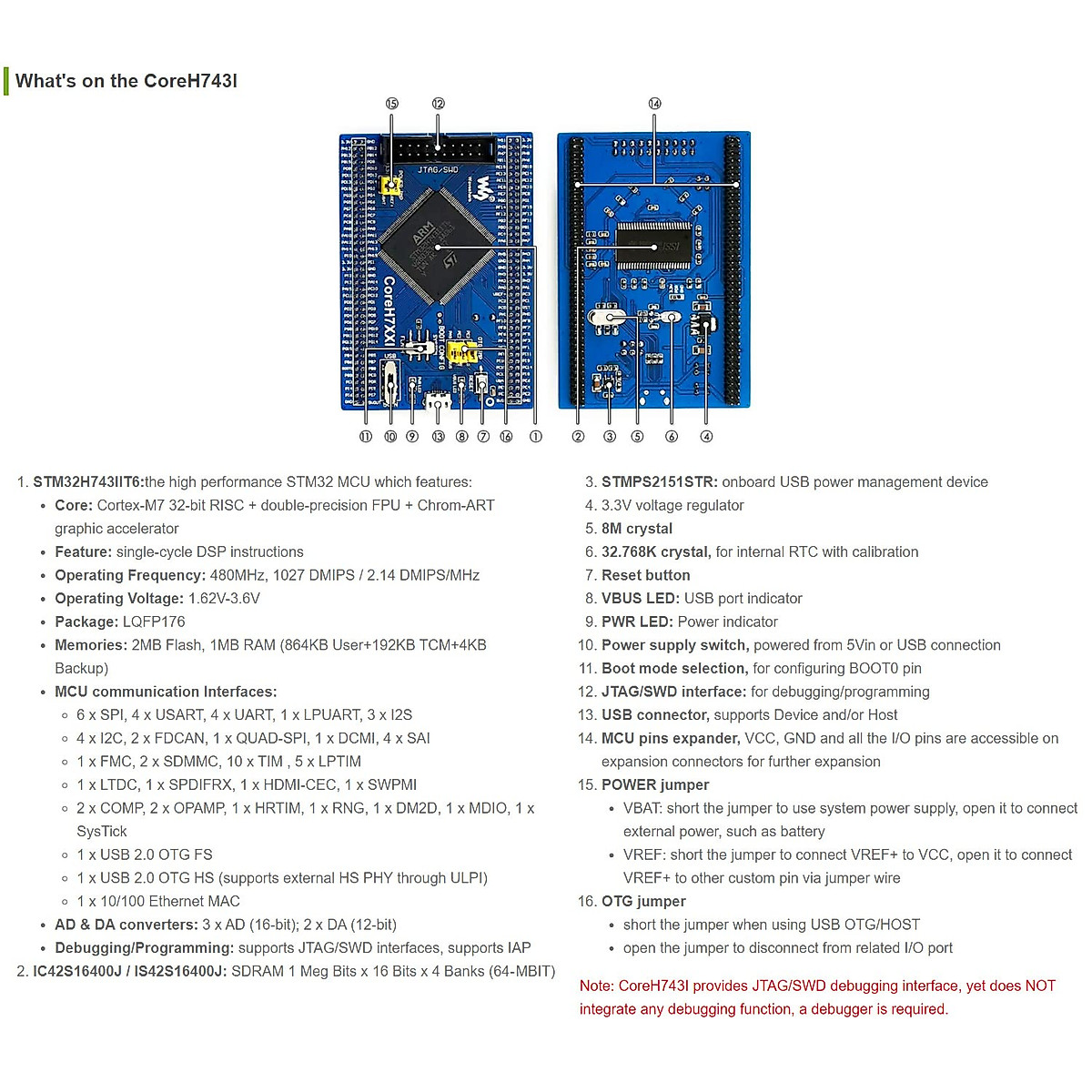 Waveshare OpenH743I-C Package B with 7inch Capacitive Touch LCD (F) The STM32 Development Board Designed for The STM32H743IIT6 Microcontroller